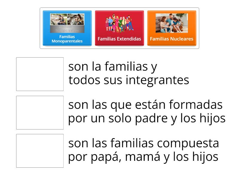 Todas las familias son diferentes ¡vamos a conocerlas! - Une las parejas