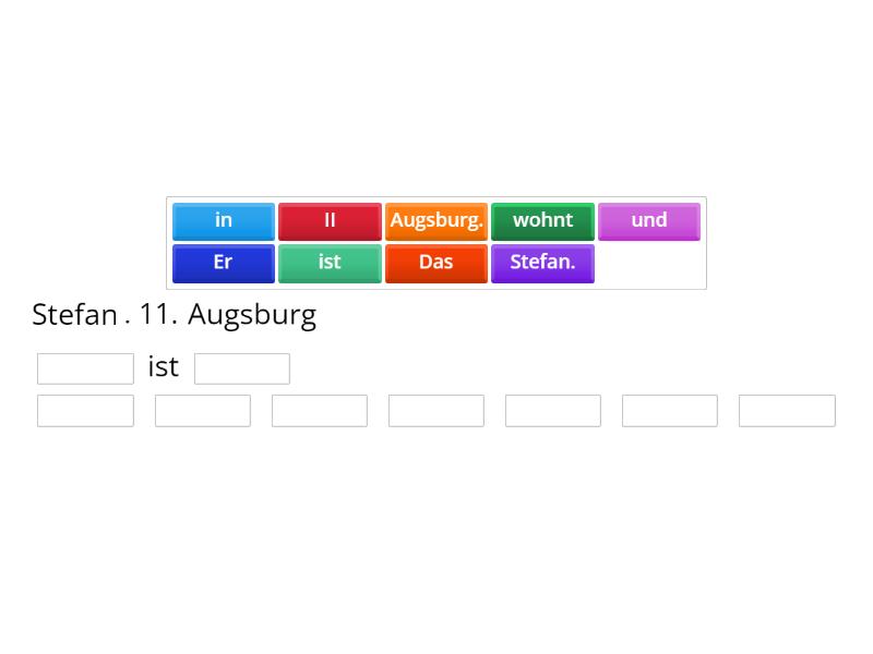 Stell die personen vor. - Complete the sentence
