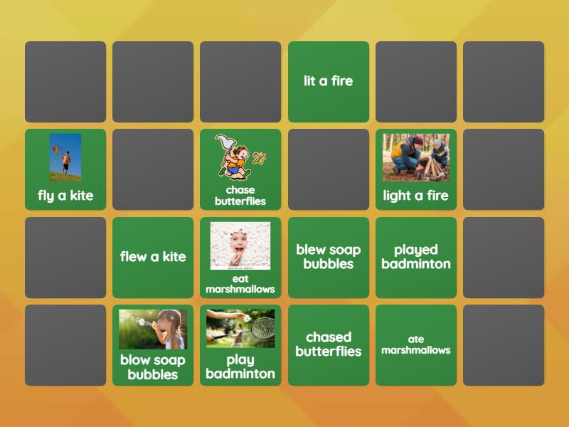 BP1_3A_02_9/4_Past Tense Memory Game - Matching pairs