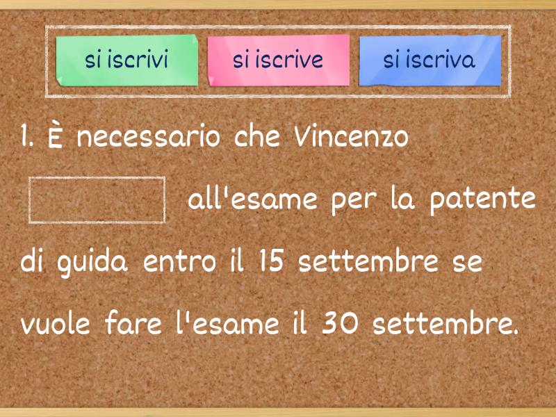 il congiuntivo presente nelle frasi impersonali - Complete the sentence