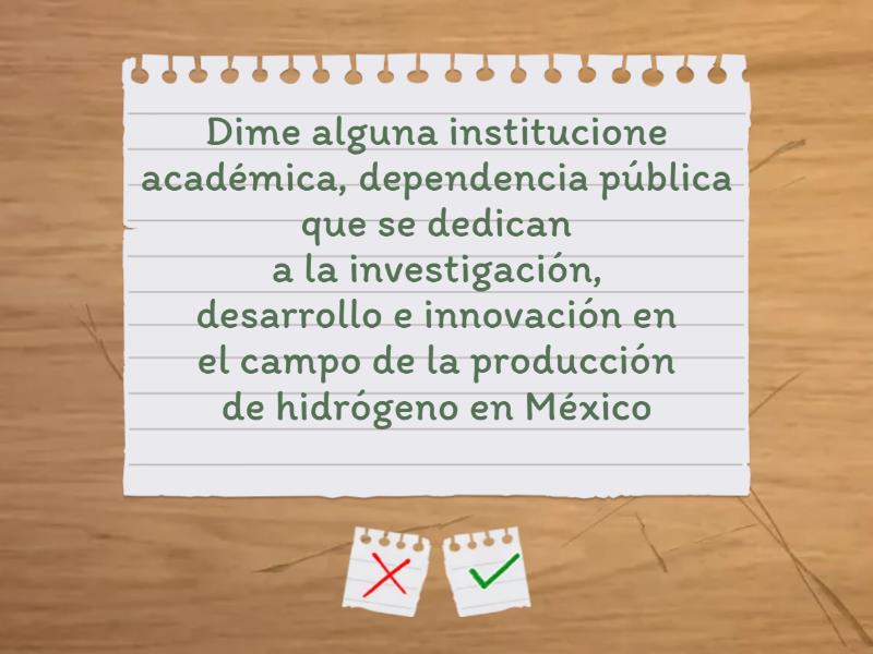 El hidrogeno en México - Flash cards