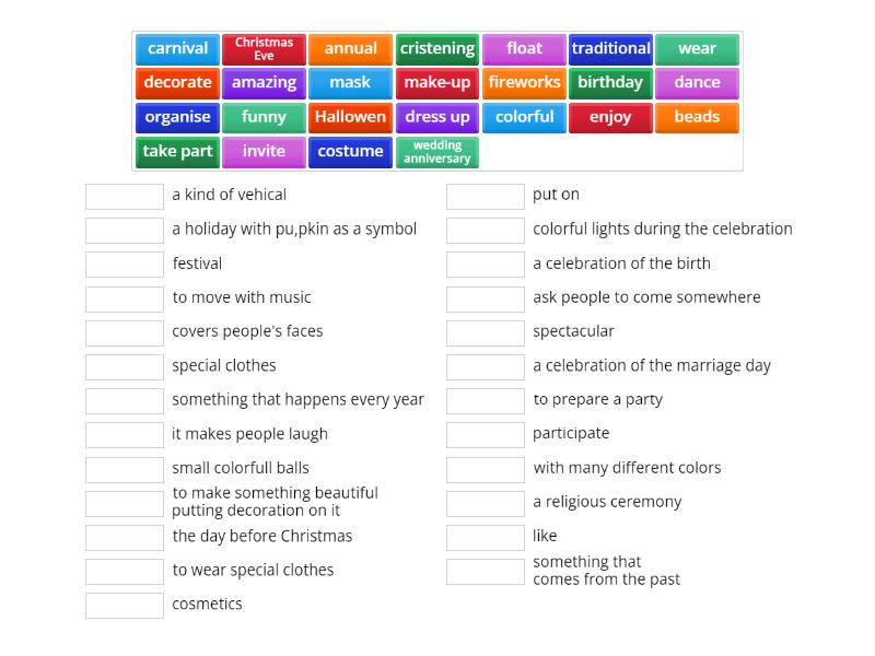grade 6 unit 5 - Match up