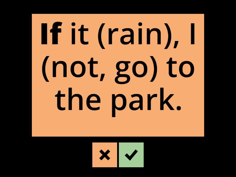 First Conditional - Flashcards