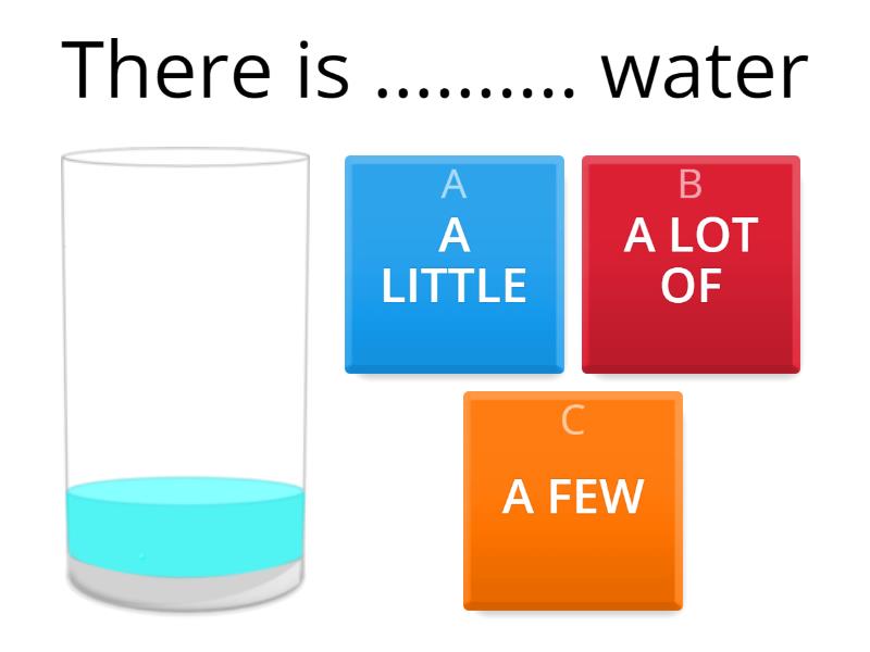 Quantifiers: A few, a little, a lot, some & any - Cuestionario