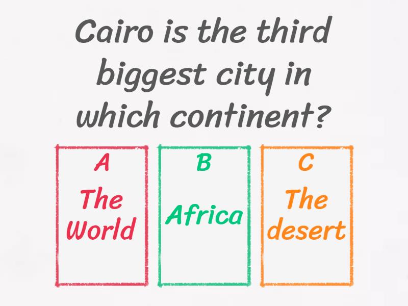 Cairo Landmarks and Culture - Quiz