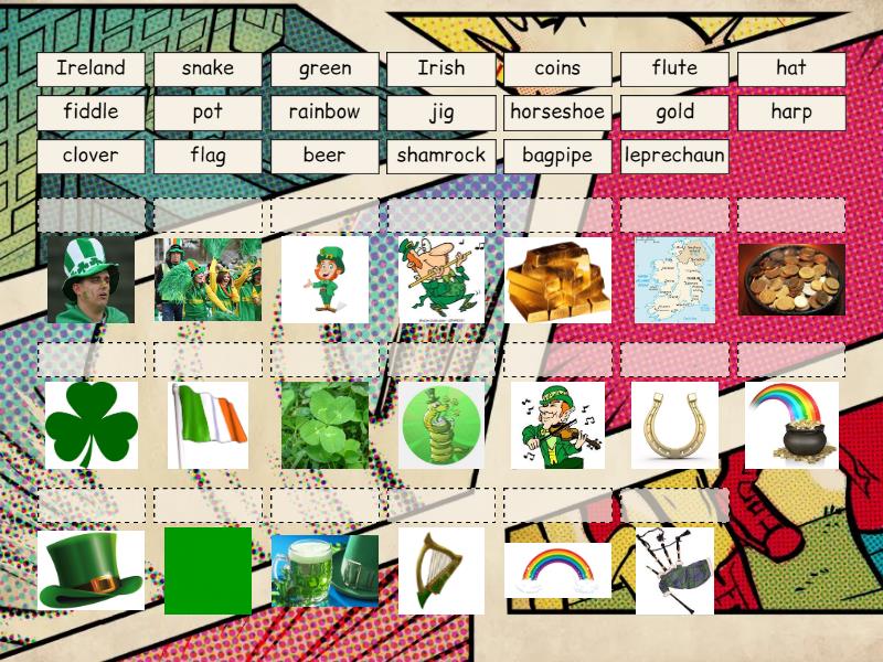 St Patricks Day - vocabulary - Match up