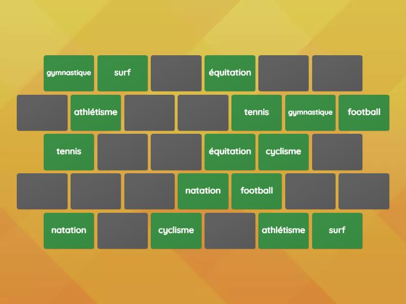 Les Jeux Olympiques. - Matching pairs