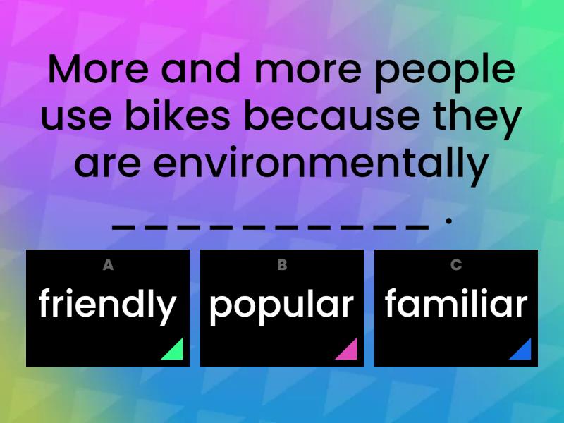 Bike culture vocabulary - Quiz