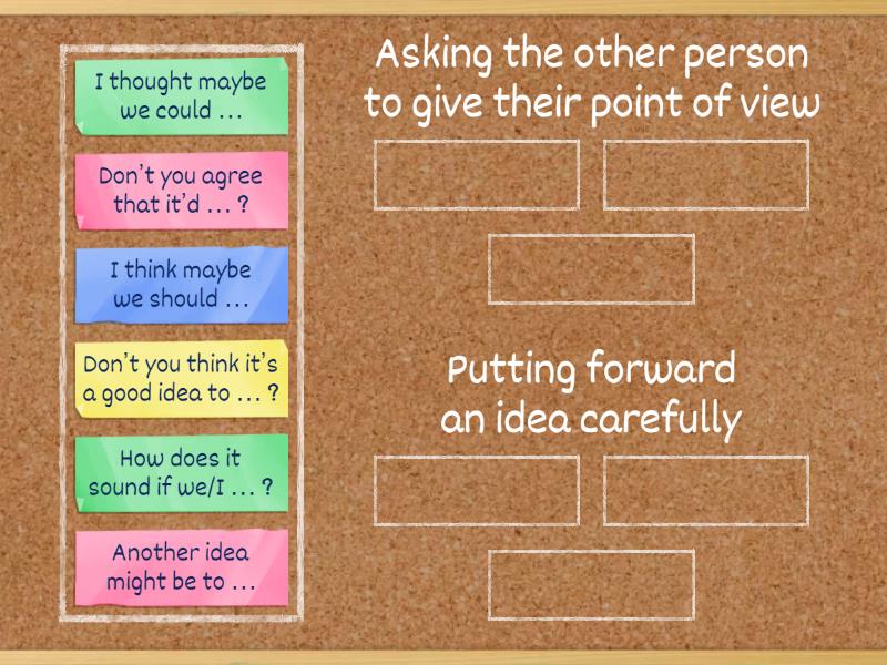 Look at the examples of careful suggestions. Match the examples to the ...