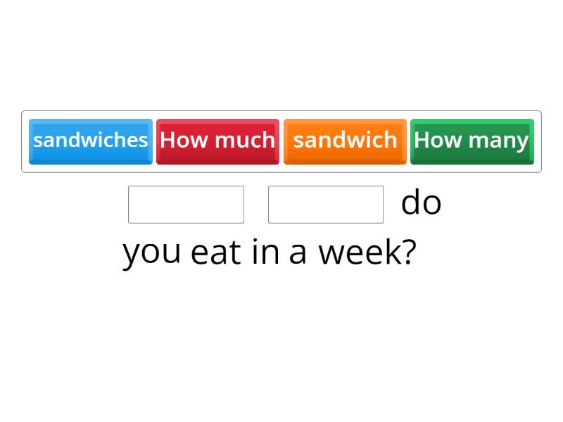 How many and How much - Complete the sentence