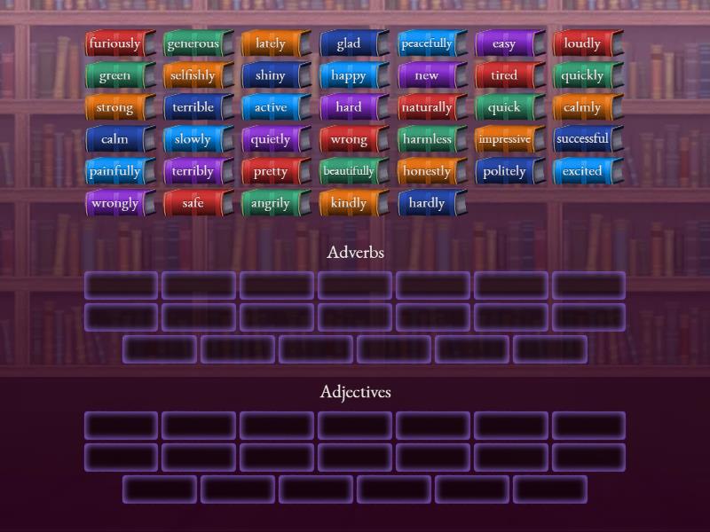 Adverb vs adjective - Group sort