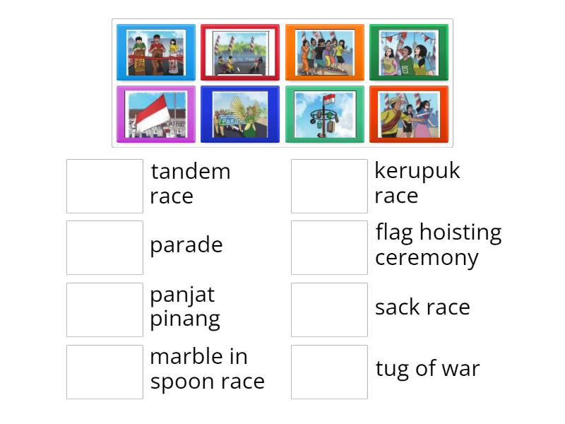 matching independence day celebration game - Match up