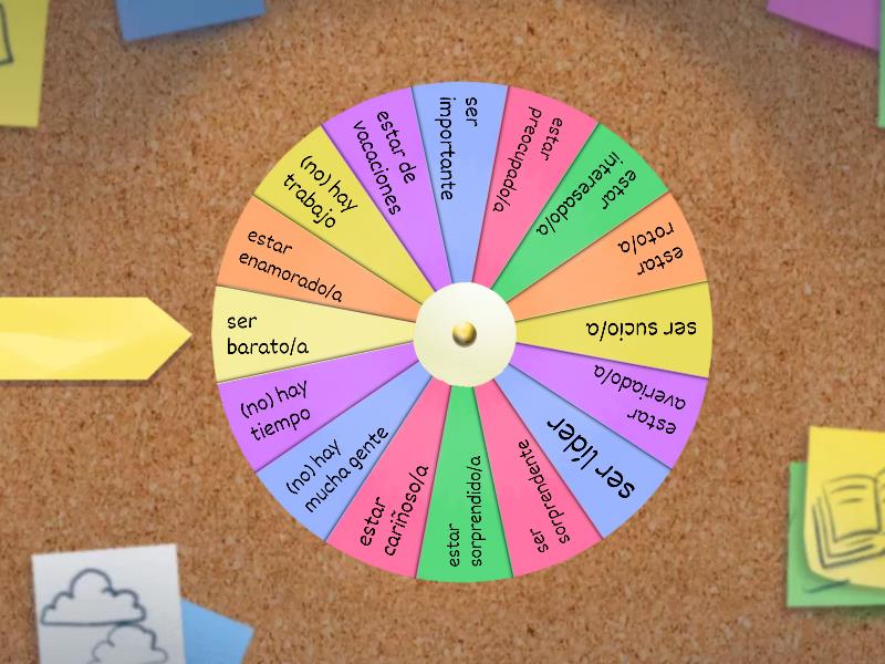 Crea oraciones - Spin the wheel