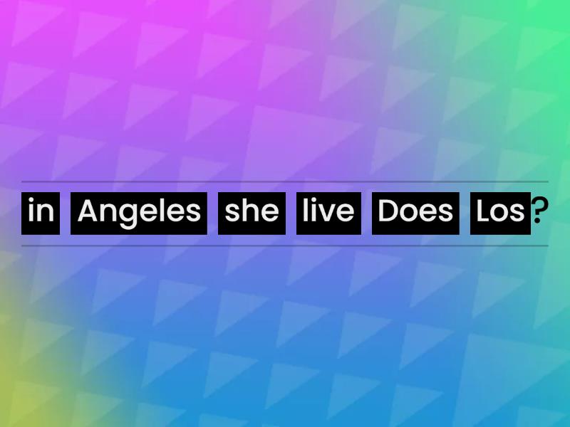 Present simple tense - Do / Does - Questions - Unjumble