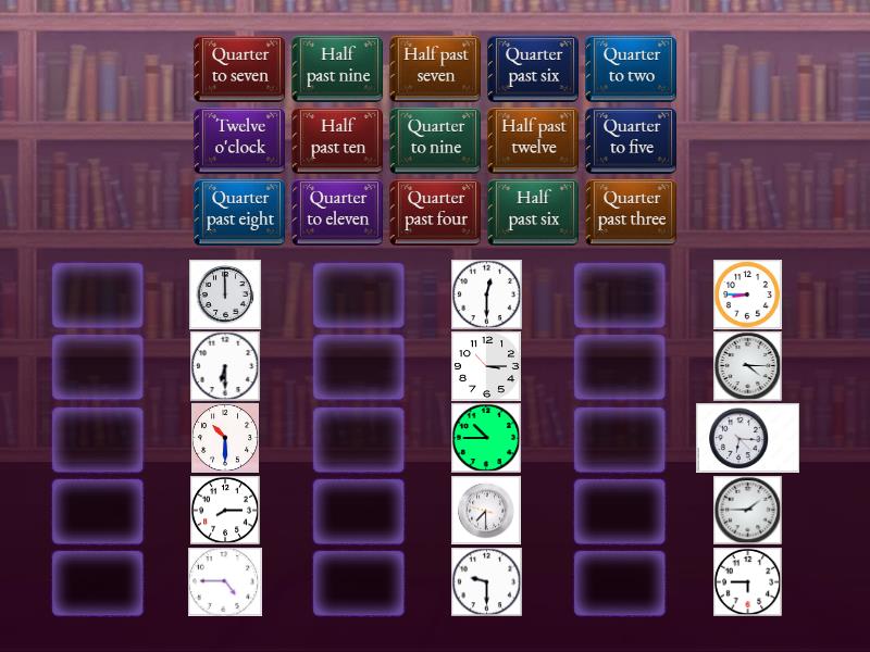 Telling the Time - Match up