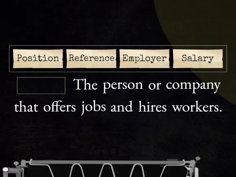 Job Applications - Complete the sentence