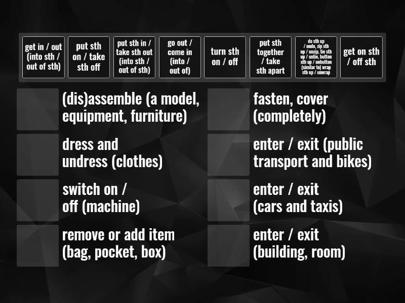 THE MOST COMMON PHRASAL VERBS [1] - Match up