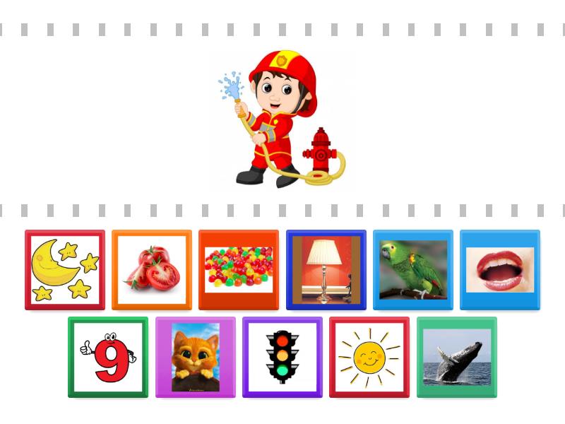 Busca la pareja con el mismo sonido inicial. - Find the match