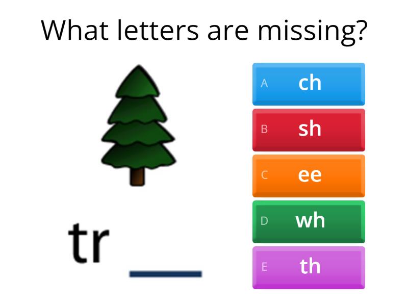 Sounds ee, wh, ch, sh, th - Quiz