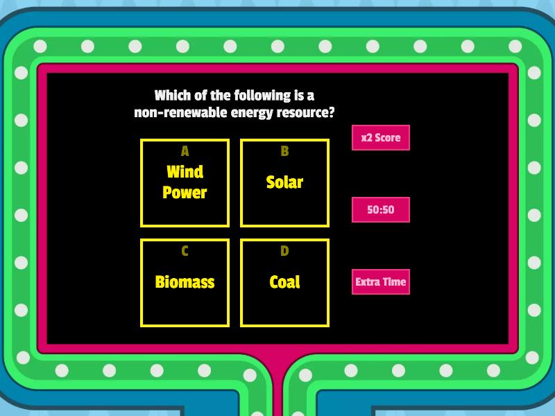 7 Energy Resources Gameshow Quiz - Concurso de preguntas