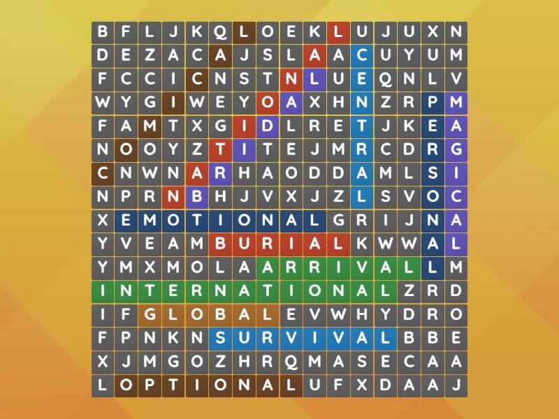 -al words - Wordsearch