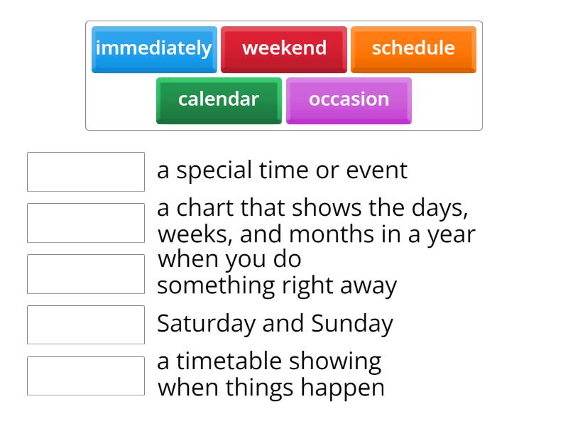 Unit 3 Week 1- Vocabulary Practice - Une las parejas