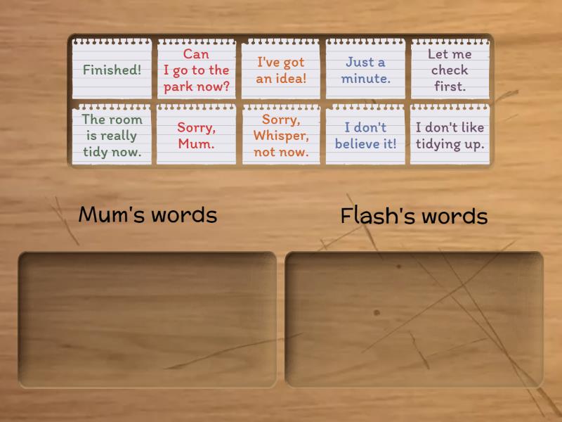 SM2 unit 5 story sorting - Group sort