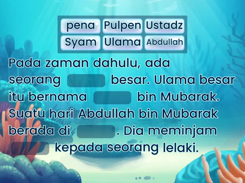 Latihan soal Bahasa Indonesia Kelas 2 (Pertemuan ke 3, 22 Januari 2024) - Missing word