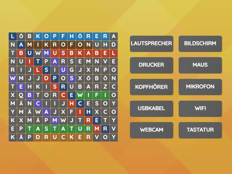 DER COMPUTER - Sopa de letras