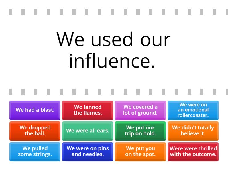 American idioms 3-24 - Find the match