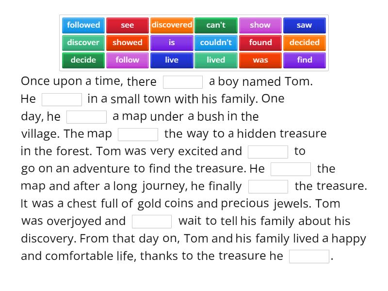Past Simple Story 2 - Complete the sentence