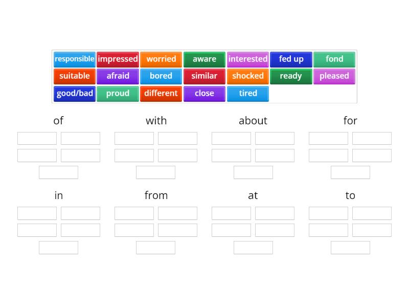 prepositional phrases - Group sort