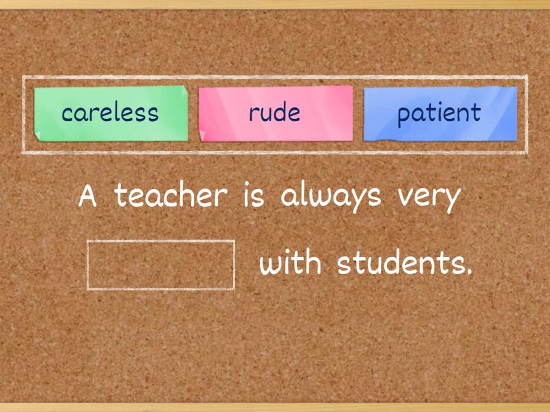 Jobs + descriptive adjectives - Complete the sentence