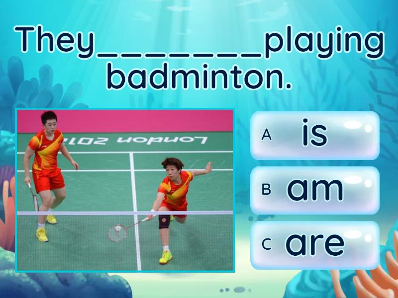 Present continuous Tense(is,am,are + Ving) - Quiz