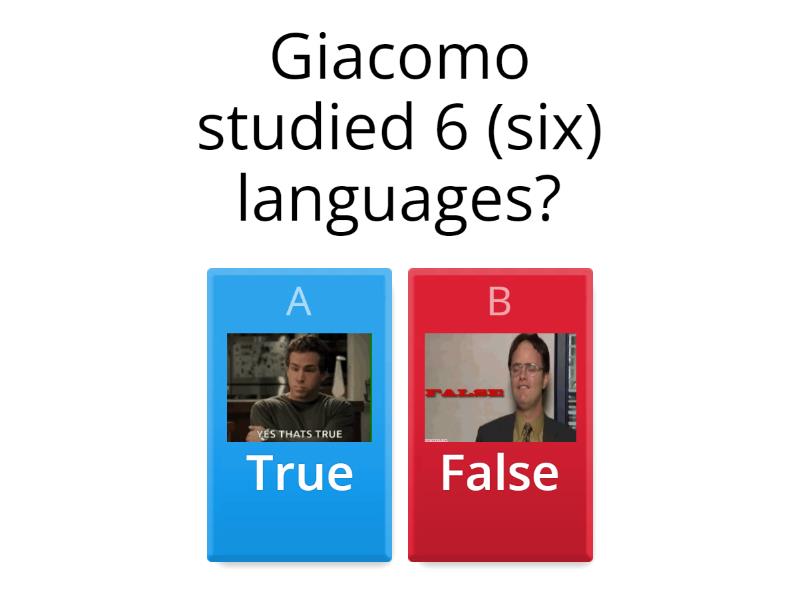 Giacomo Leopardi Game - Quiz