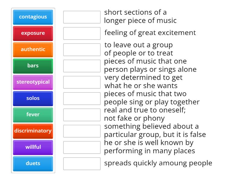 HMH Module 6 week 2 - Match up