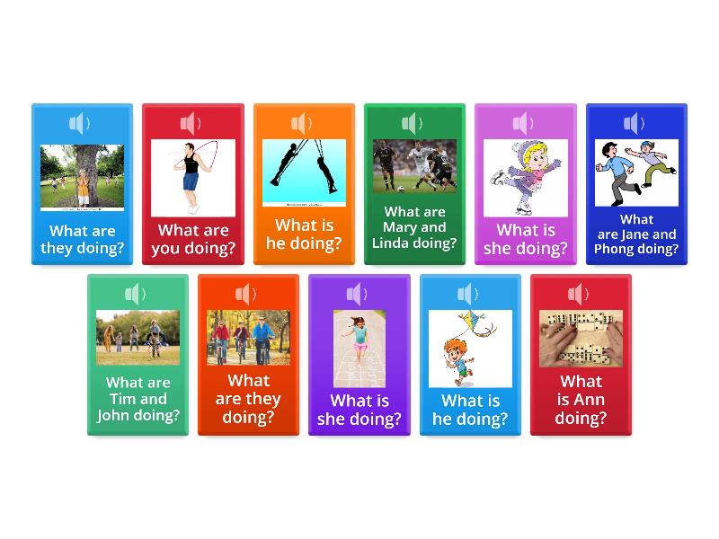 Grade 3- What are they doing in the park? - Flip tiles