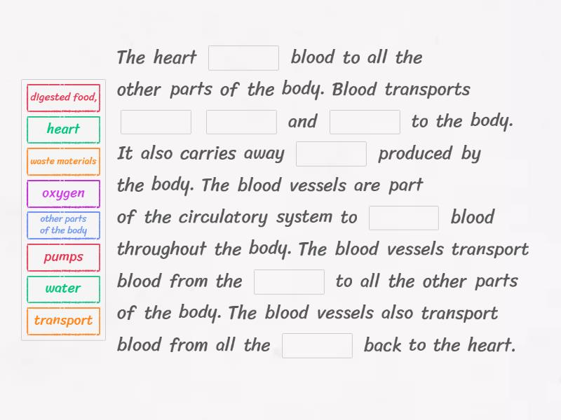 Circulatory System 1 - Complete the sentence