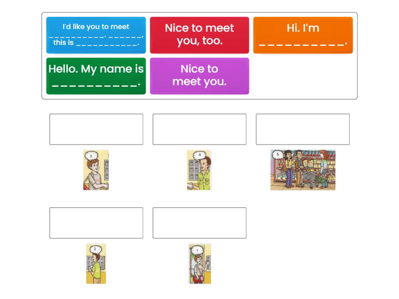 Introducing Yourself and Others: Part 1A - Match up