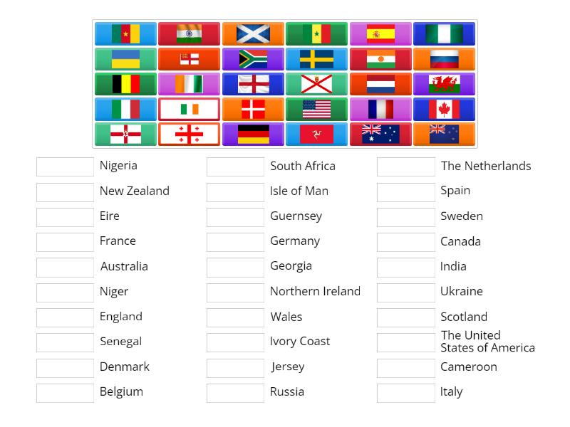 Flags of the World - Match up