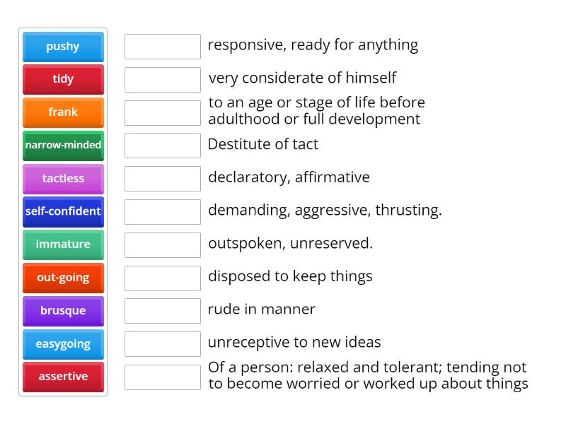 characters - Match up