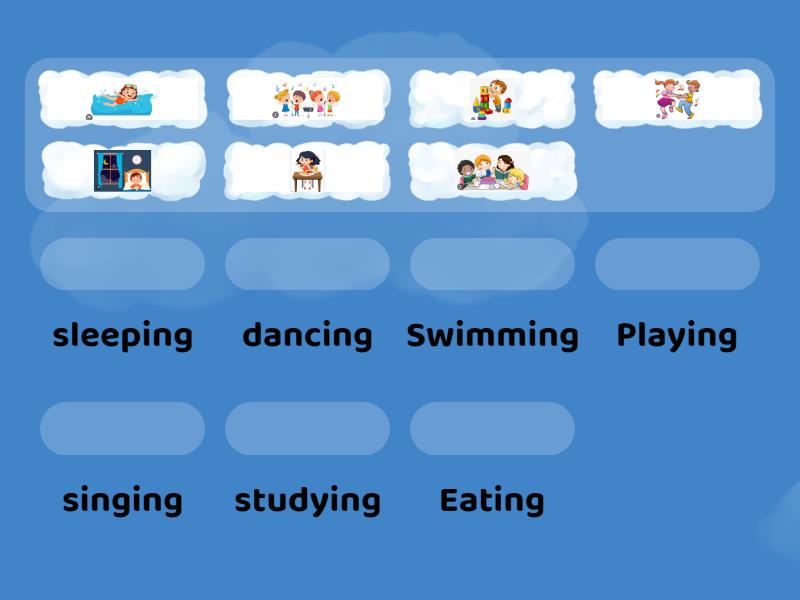 Present continuous match - Match up