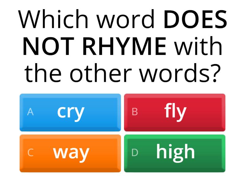 Practice: Rhyming Words (2) - Quiz