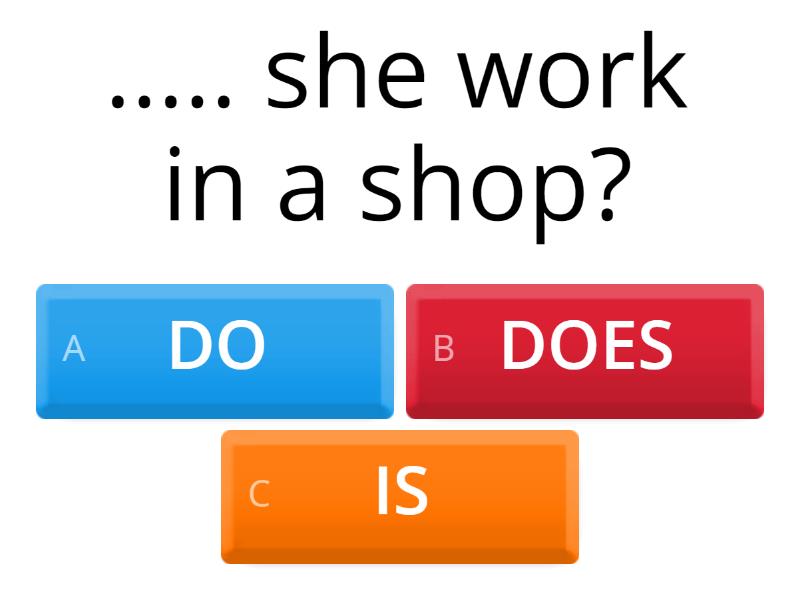 Present simple - choose the correct answer. - Quiz