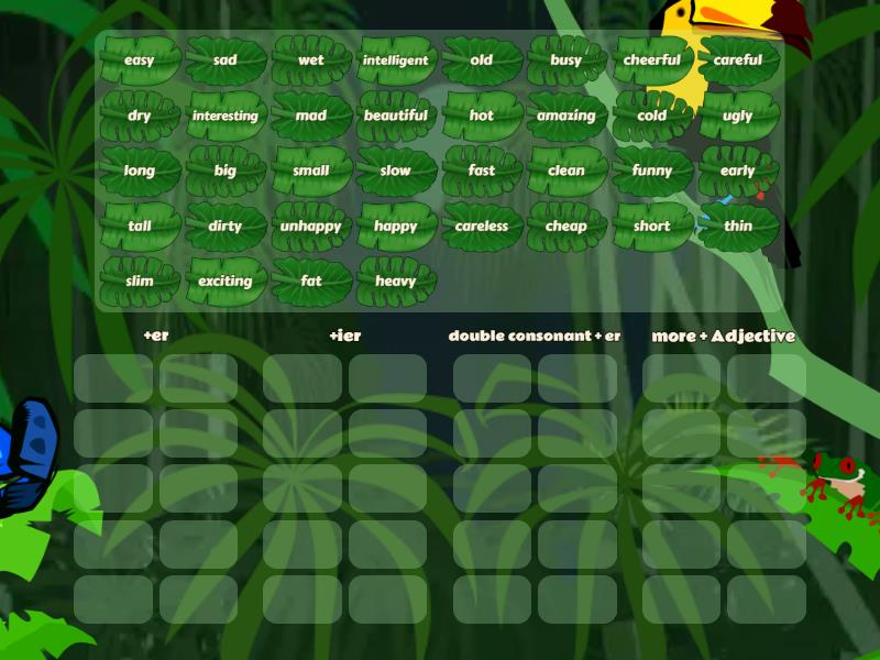 Comparative_adjectives_sorting #my_teaching_stuff - Group sort