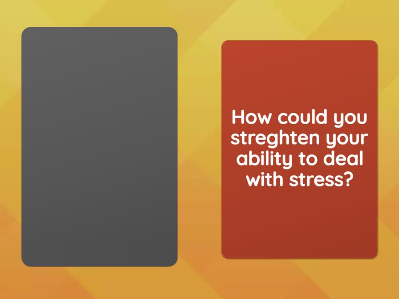 Stress: Friend or Foe? - Speaking cards