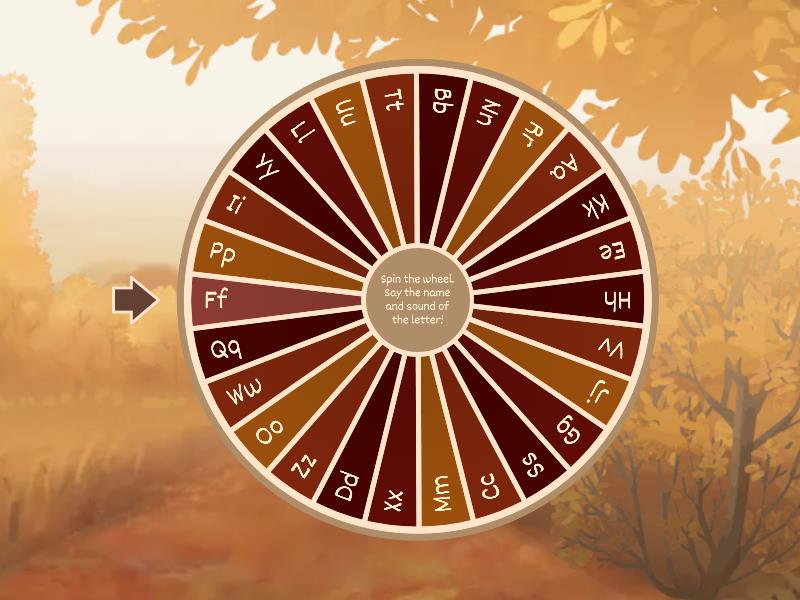 Alphabet Wheel (Aa-Zz) - Spin the wheel