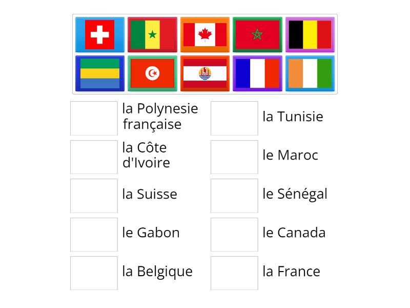 La Francophonie Flags - Match up