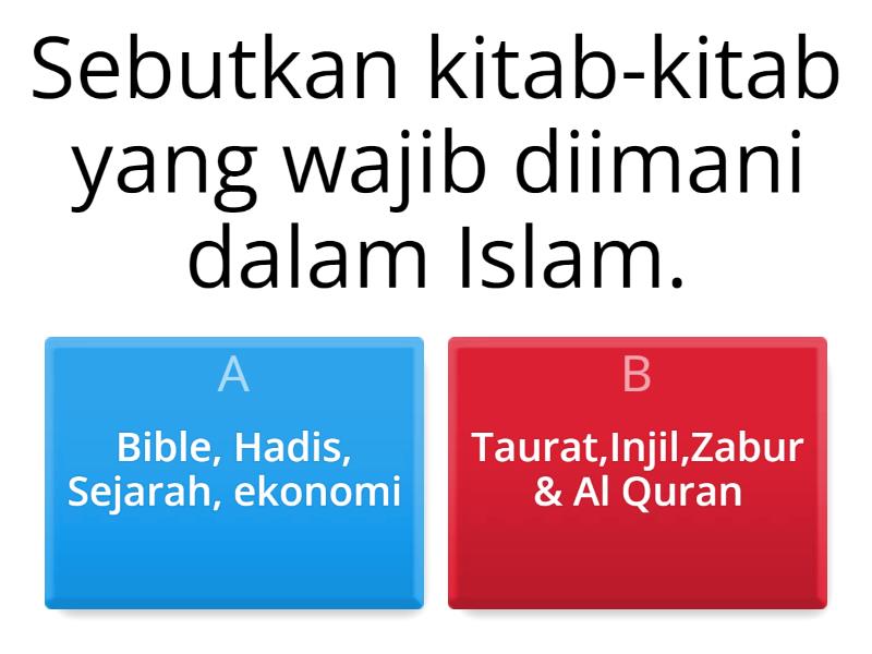 SOALAN KUIZ TRANSFORMASI PENDIDIKAN ISLAM TAHUN 3 - Quiz