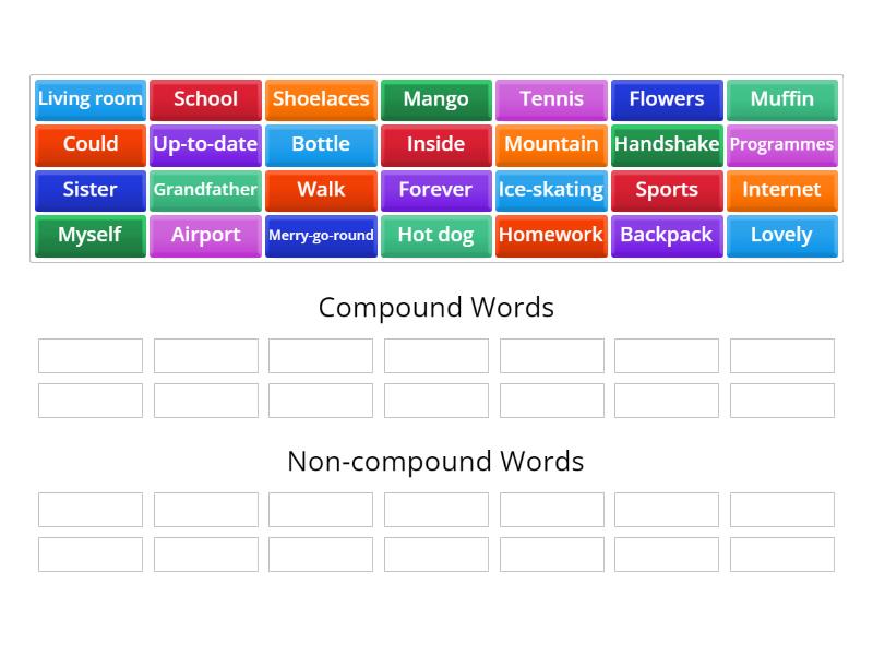 Compound Words - Group sort